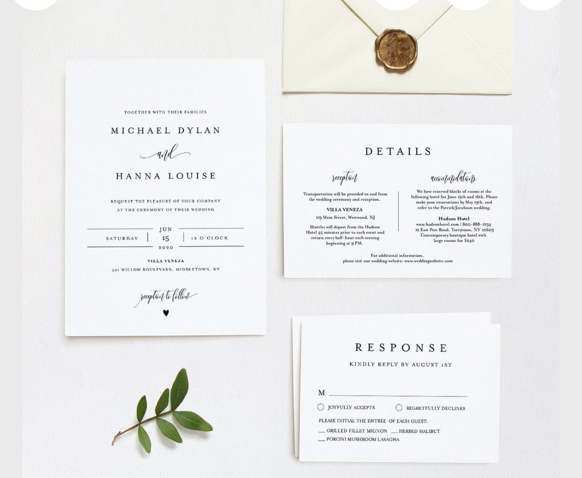 Digital Printable Wedding Invitation - Etsy