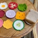 Crochet Pattern | Sandwich Coaster Set | Crochet Lettuce, Fried Egg ...