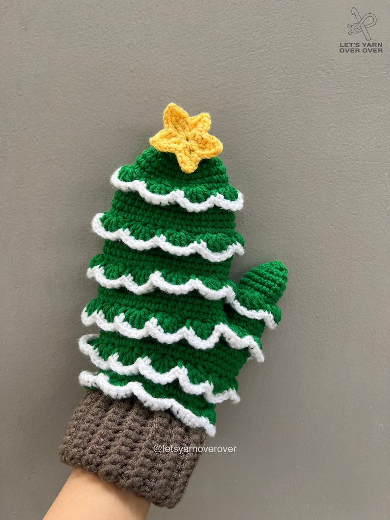 Digital Crochet Pattern Crochet Christmas Tree Mitten - Etsy