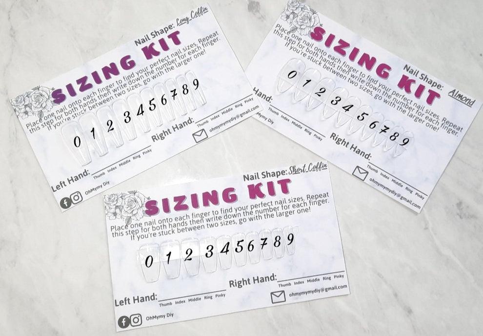 SIZING KIT for Press on Nails | Sample Press on Nails | Sizing Guide ...