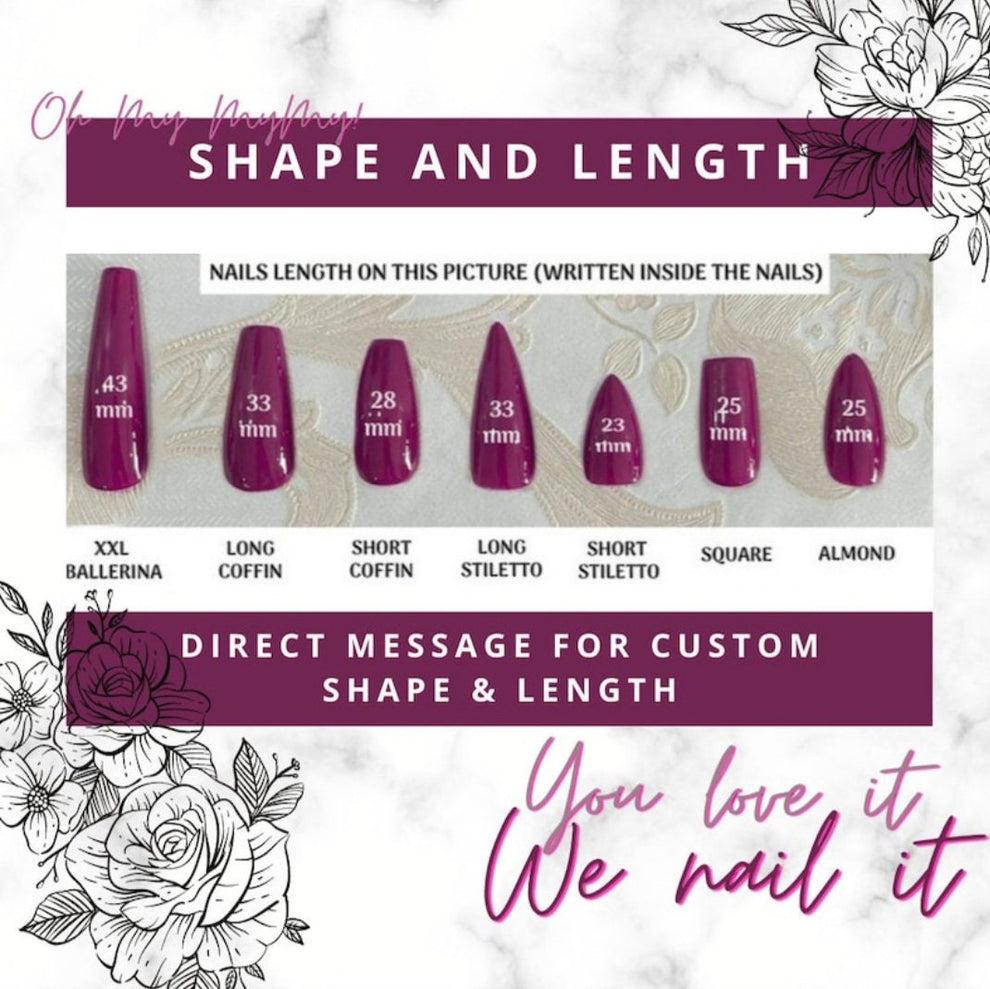 SIZING KIT for Press on Nails | Sample Press on Nails | Sizing Guide ...