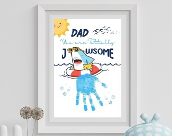 Shark Handprint Art - Etsy