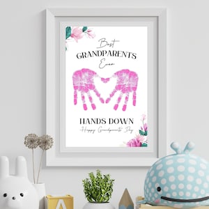 Best Grandparents Ever Hands Down Grandparents Day Handprint - Etsy