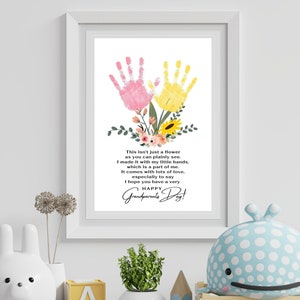 Grandparents Day Handprint Art Craft Gift for Grandparents From ...