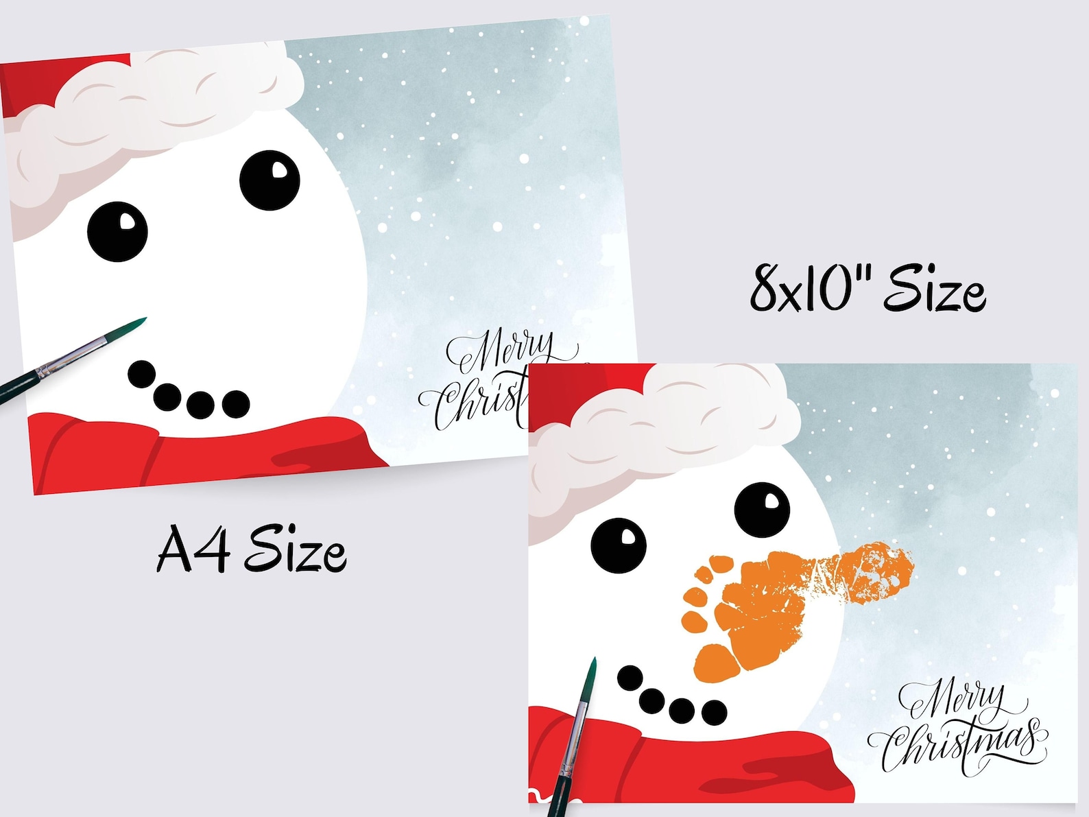 Christmas Handprint Footprint Art Craft Bundle, Christmas Handprint Art ...