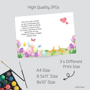 Easter Handprint Art Craft, Poem, Happy Easter, Chick Handprint Craft ...
