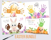 Easter Handprint Footprint Art Craft Bundle Happy Easter - Etsy
