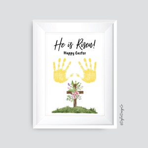 Easter Sunday School Crafts, Easter Handprint Art, Christian Themed ...