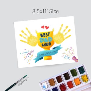 Fathers Day Handprint Craft, Best Dad Ever Cup, Happy Fathers Day, Kids ...