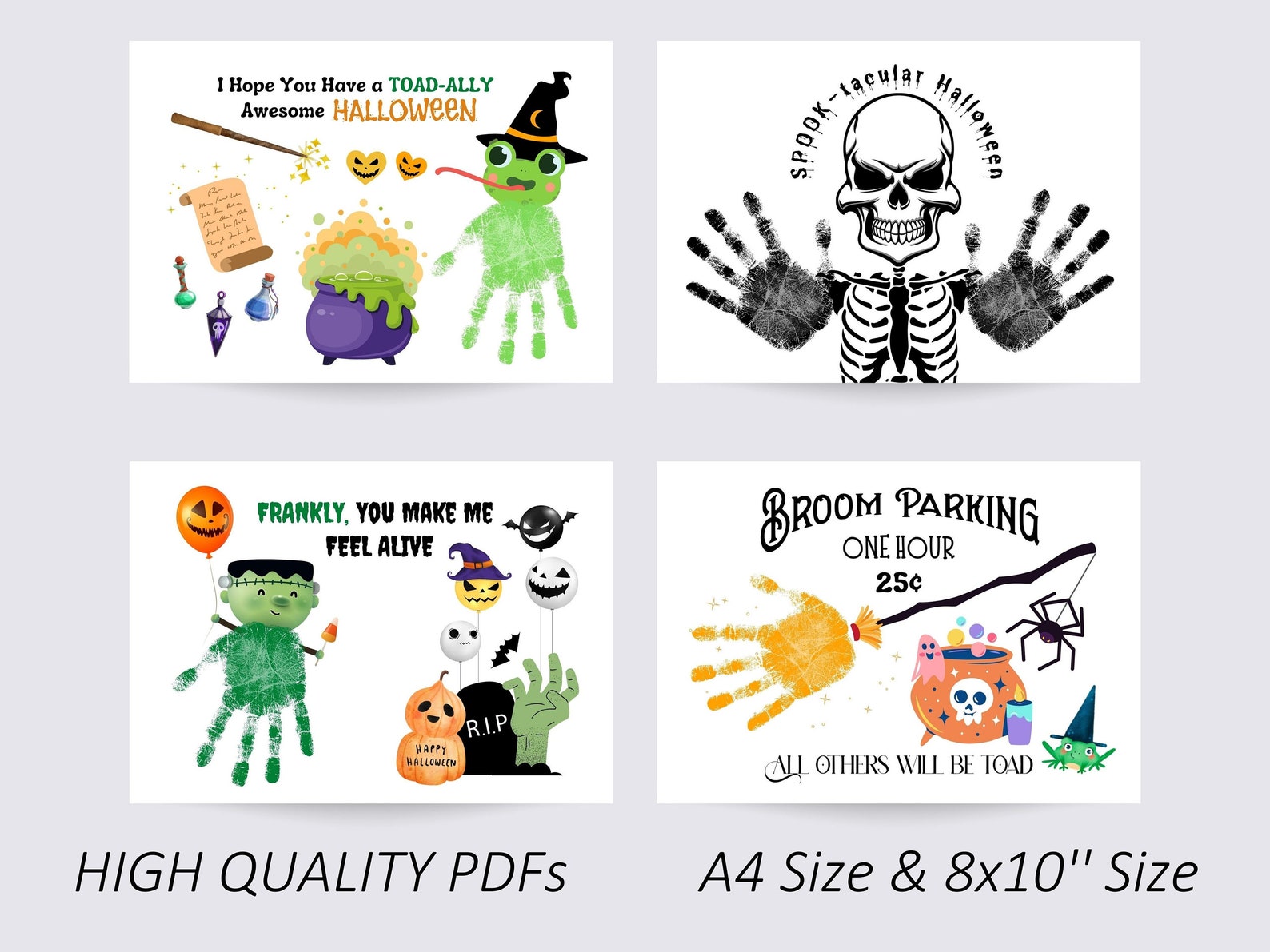 Halloween Handprint Footprint Art Mega Bundle Halloween - Etsy
