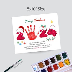 Merry Christmas 2024 Handprint Art, Poem, Handprint Craft for Kids Baby ...