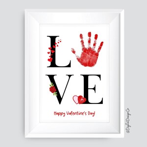 Love Handprint Art Craft, Happy Valentines Day, Love Craft for Kids ...