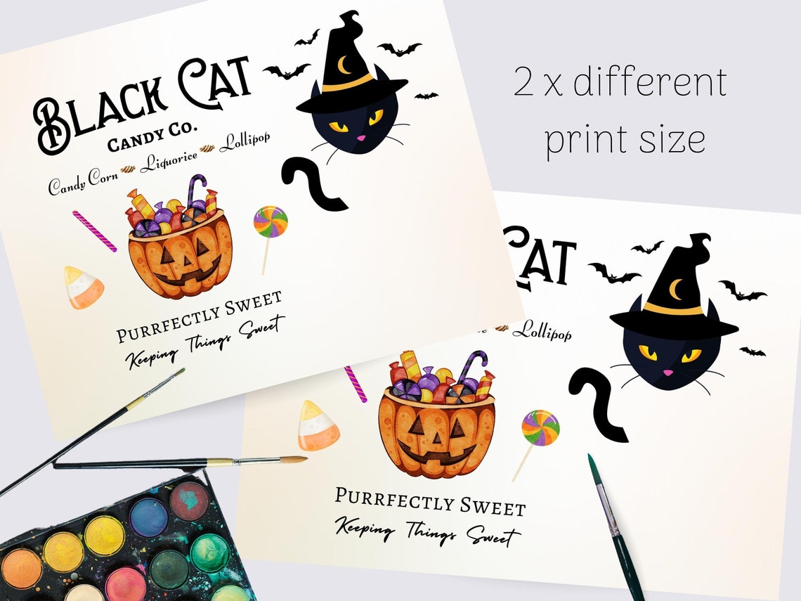Black Cat Handprint Craft Halloween Handprint Art for Kids - Etsy