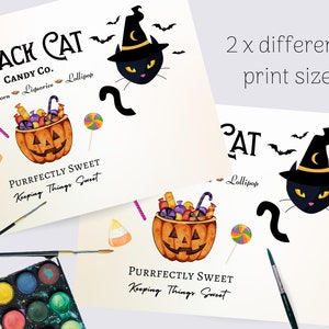 Black Cat Handprint Craft, Halloween Handprint Art for Kids Baby ...