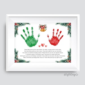 Christmas Handprint Art, Poem Handprints, Our Gift, Christmas Gift ...