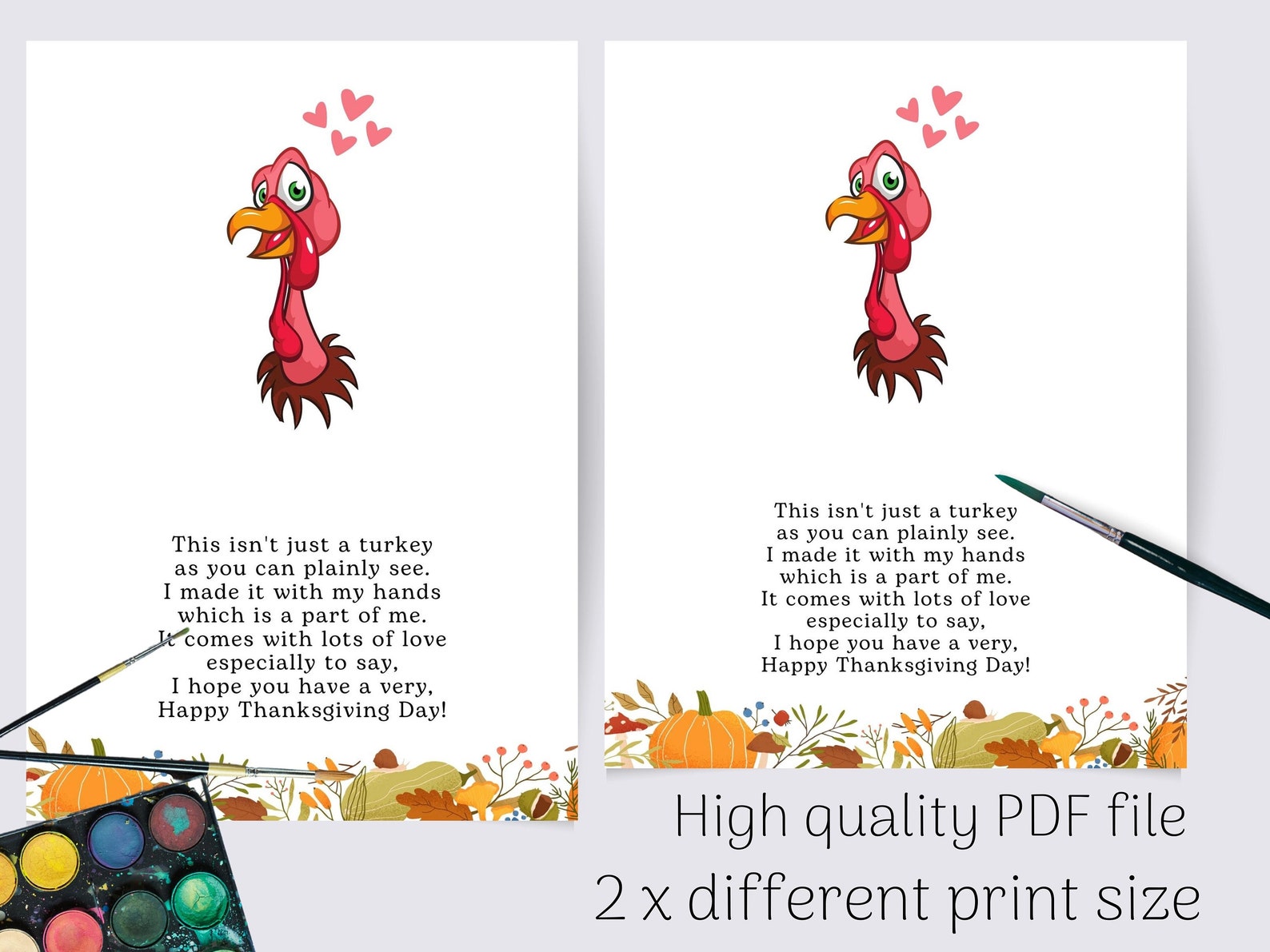 Turkey Handprint Art Turkey Poem Thanksgiving Handprint Art - Etsy