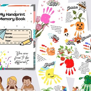 Handprint Memory Book for Prek Preschool Kindergarten 1st - Etsy