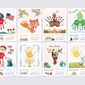 2024 Mega Handprint Footprint Calendar, Handprint Craft, Footprint ...