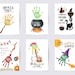 Halloween Handprint Footprint Craft Bundle, Halloween Handprint Art ...