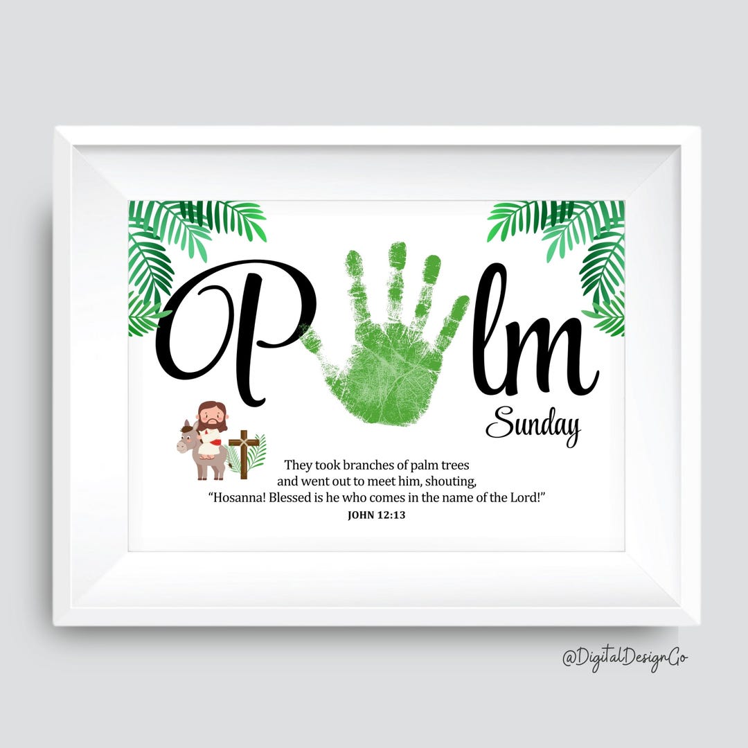 Palm Sunday Handprint Art Craft, Easter Craft, Kids Baby Toddler ...