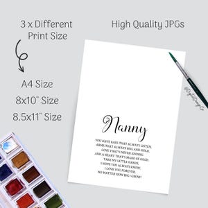 Nanny Handprint Art, Valentine's Day, Mother's Day, Birthday, Kids Baby ...