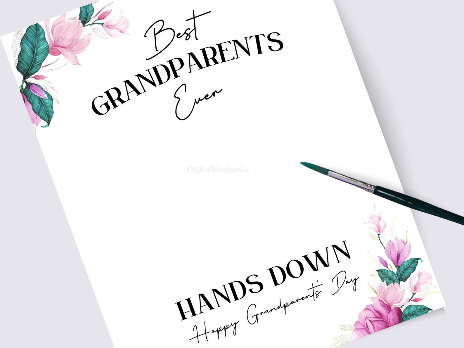 Best Grandparents Ever Hands Down Grandparents Day Handprint - Etsy