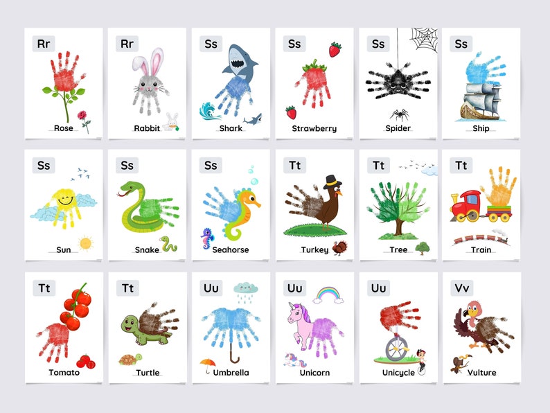 Mega Alphabet Handprint Book, Pre-school, Kindergarten, Classroom ...