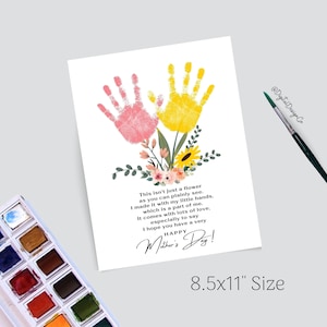 Mothers Day Handprint Craft, Happy Mothers Day, Poem, Flower Handprint ...