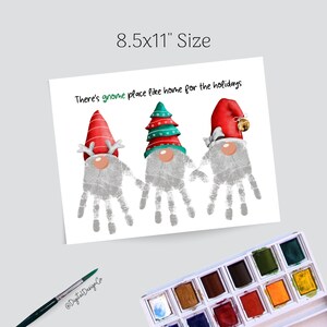 Gnome Christmas Handprint Craft, Christmas Handprint Art, Holiday, DIY ...
