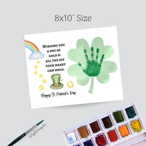 Happy St Patrick's Day, Poem, Clover Handprint Art Craft for Kids Baby ...