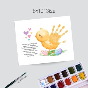 Baby Chick Handprint Art, Easter Chicken Handprint Craft, Kids Baby ...