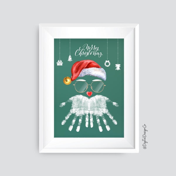 Santa Handprint - Etsy