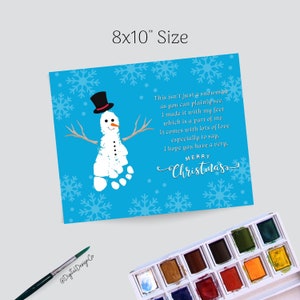Snowman Footprint Art, Poem, Snowman Footprint Art Craft for Baby ...