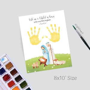 Jesus Nativity Handprint Art Craft, Christian Craft, Christmas Xmas ...