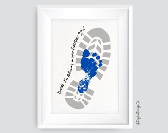Happy Father's Day Footprint Craft Father's Day Gift From Kids ...
