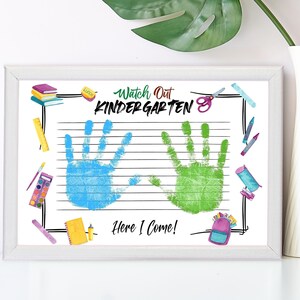 Kindergarten Handprint Art, 1st Day First Day, Starting School Kindy ...