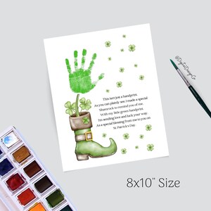 Shamrock Poem, St. Patrick's Day Craft, Shamrock Handprint Art Craft ...