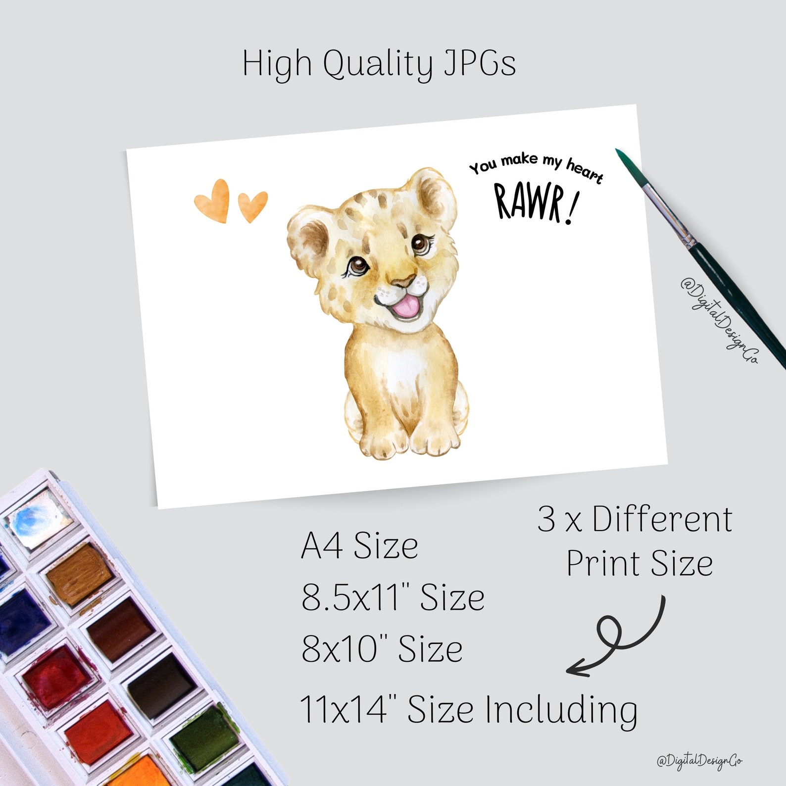 You Make My Heart RAWR, Lion Footprint Art Craft, Kids Baby Toddler ...