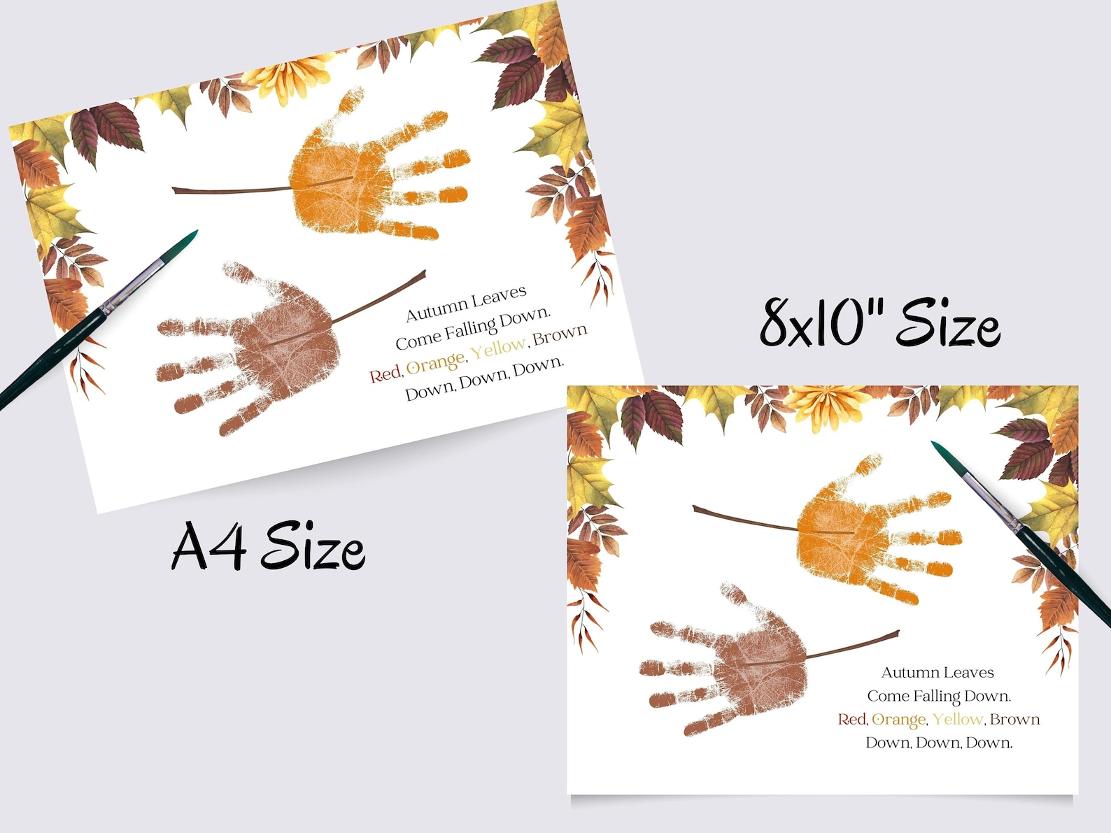 Fall Handprint Art Bundle Back to School Activities Autumn - Etsy