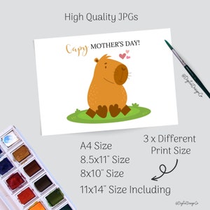 Capy Mother's Day, Capybara Footprint Art Craft for Kids Baby Toddler ...