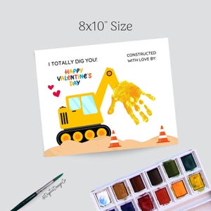 Valentine's Day Handprint Art, I Totally Dig You, Kids Baby Toddler ...