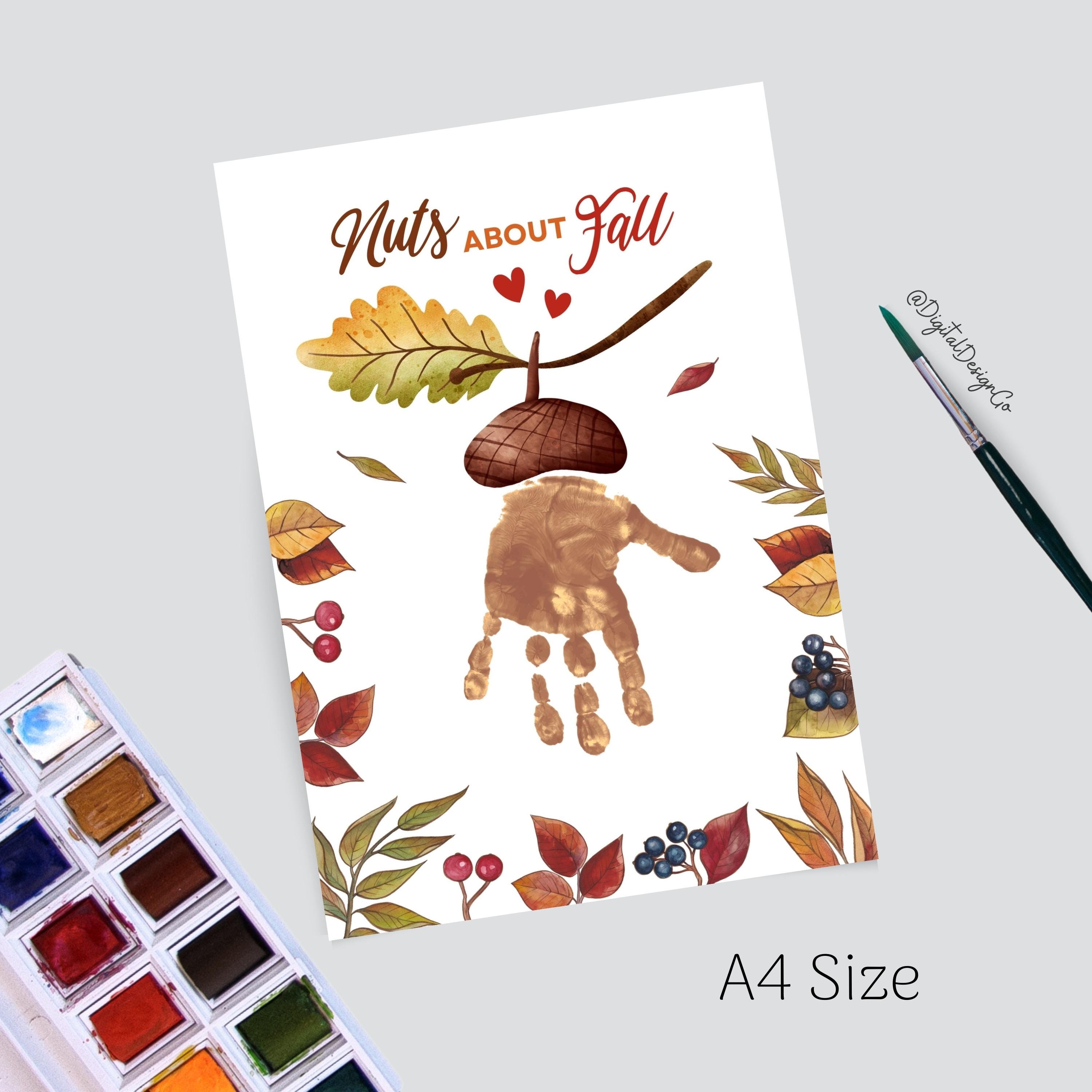 Nuts About Fall / Acorn Handprint Art / Acorn Seosan Fall Craft / Kids ...