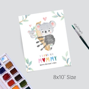 I Love My Mommy Mummy, Happy Mother's Day, Koala Handprint Art Craft ...