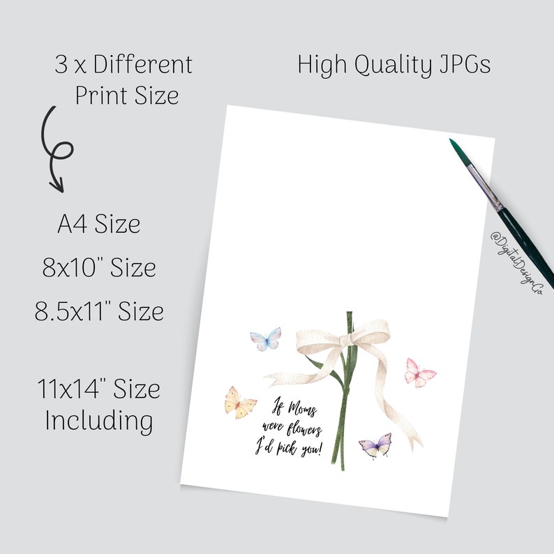 If Moms Were Flowers I'd Pick You, Mother's Day Handprint Art Craft for ...