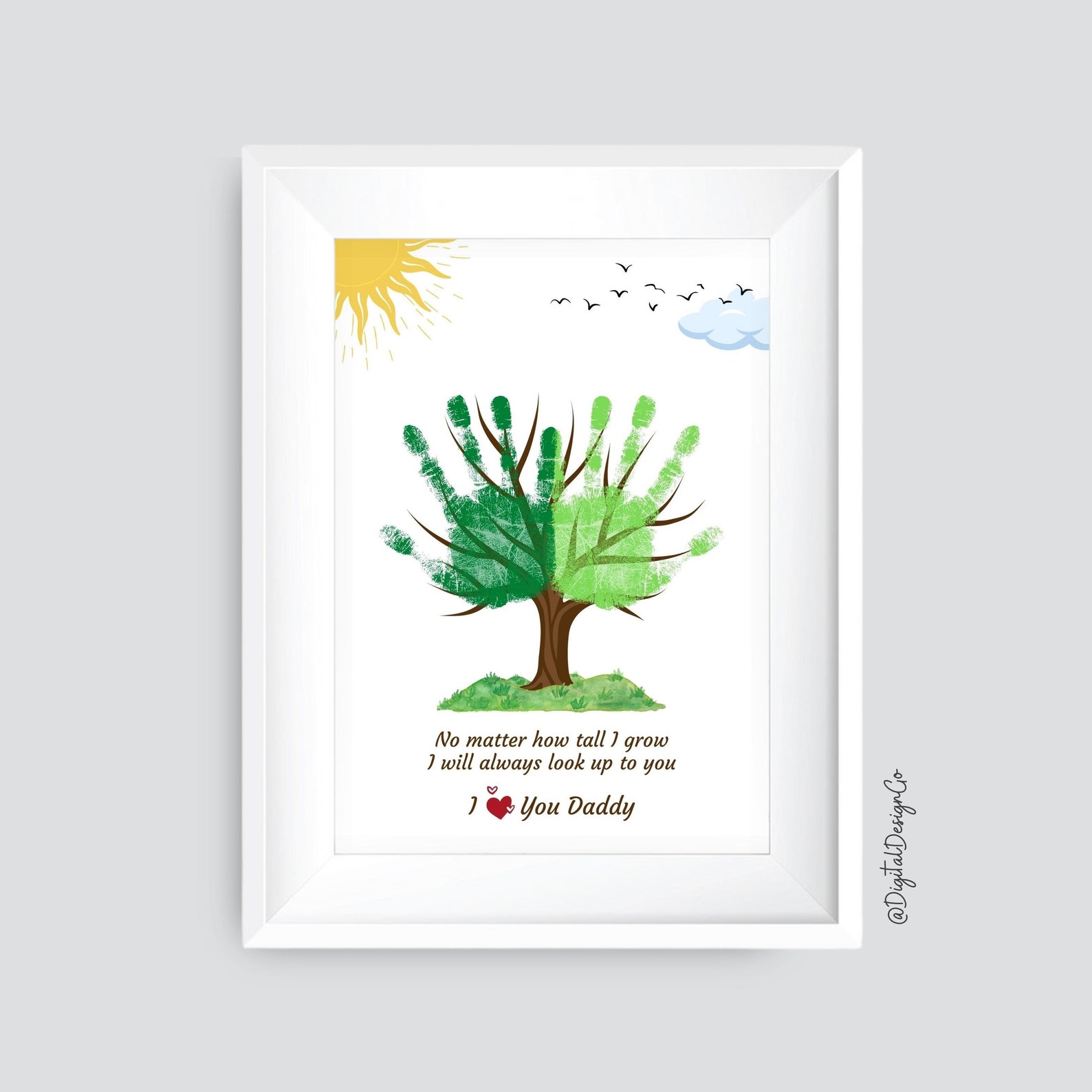 Father's Day Handprint Art Craft Dad Birthday Tree - Etsy