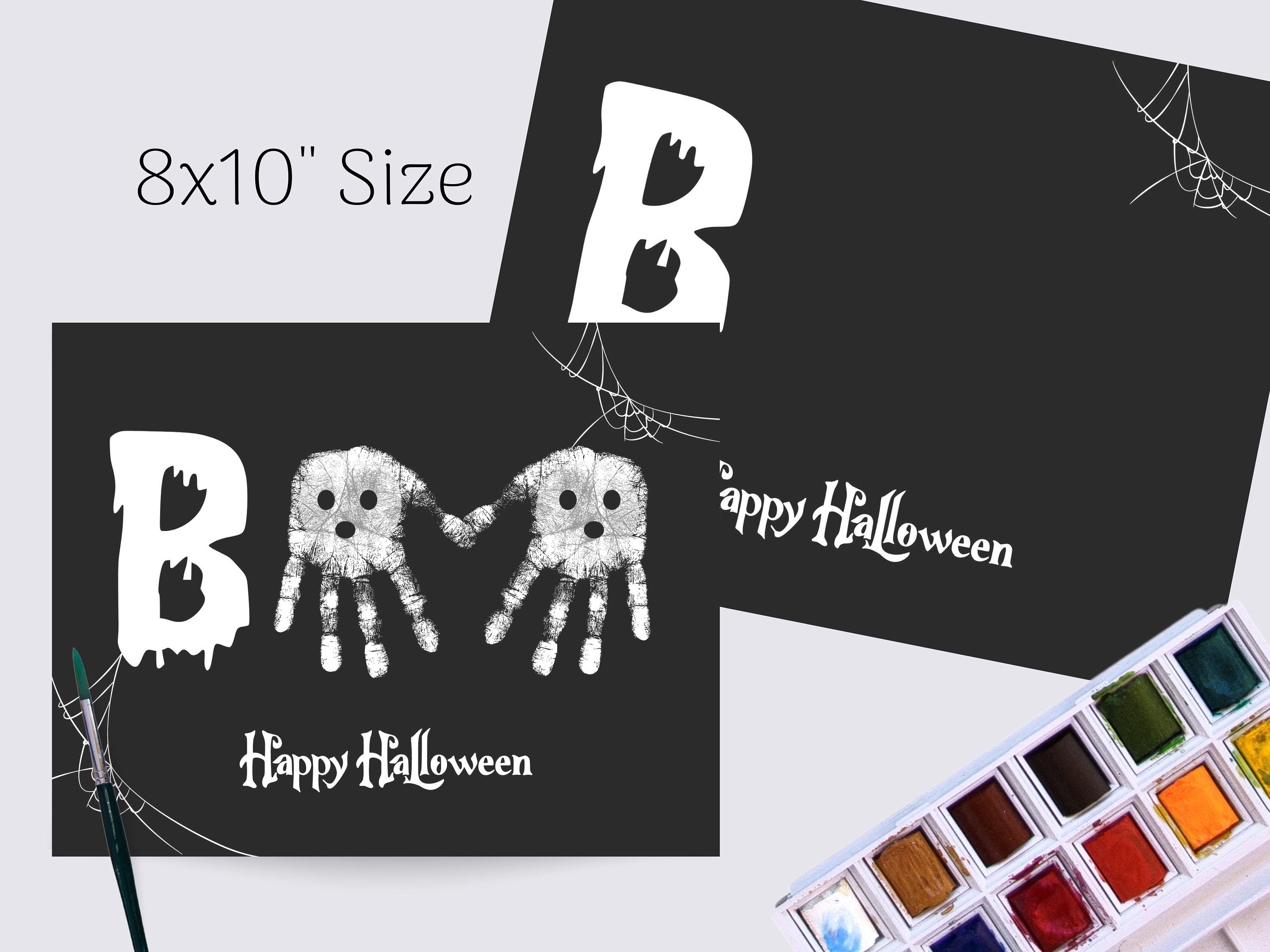 Halloween Handprint Art Boo Handprint Craft Happy Halloween - Etsy
