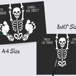 Halloween Handprint Footprint Fingerprint Craft Bundle, Halloween ...
