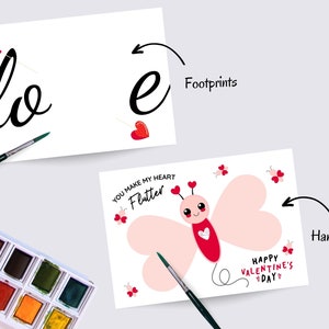 Valentine's Day Bundle, Footprint Art Craft, Handprint Art Craft, DIY ...