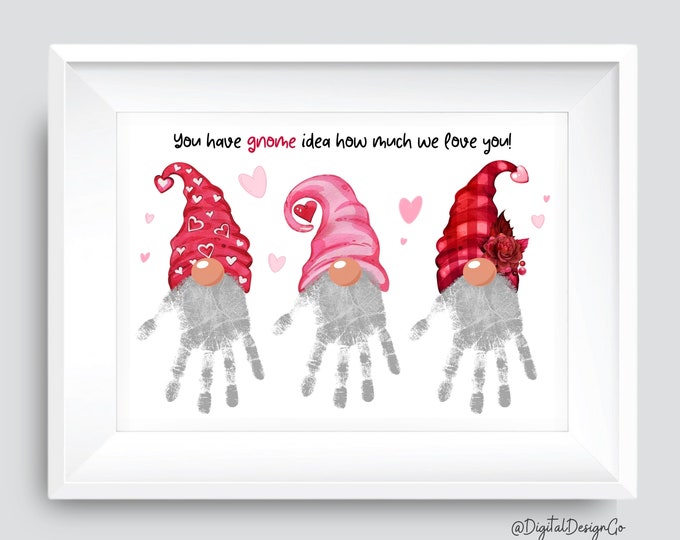 Gnome Christmas/holiday Printable | Kids' Handprint Keepsake | Teacher ...