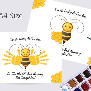 Bee Handprint Art, Busy Bees, Back to School, Gift for Teacher, Teacher ...